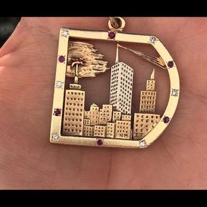 Jewelry | Tiffany Co Ruby And Diamond Heavy Gold Pendant | Poshmark